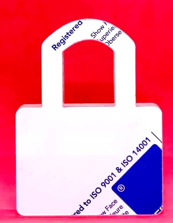 10mm Clear Acrylic Freestanding 12.5cm Padlock | Woodform Crafts