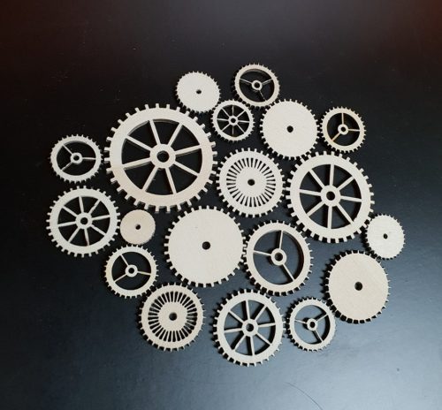 25 x Mixed Cogs 1.5cm – 6.5cm | Woodform Crafts