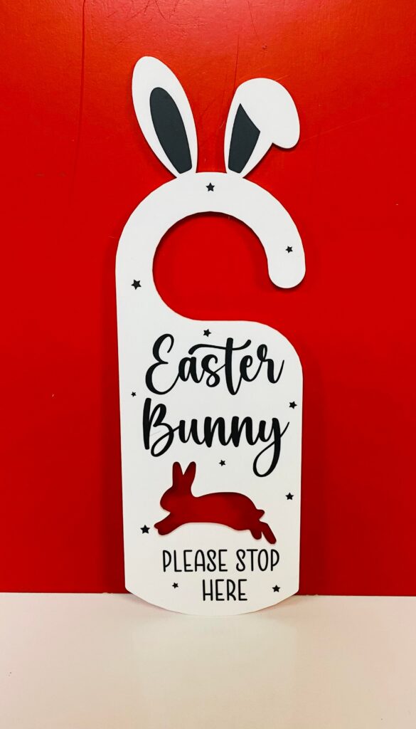 Easter Bunny Vinyl For Bunny Door Hanger (WC1891) | Woodform Crafts