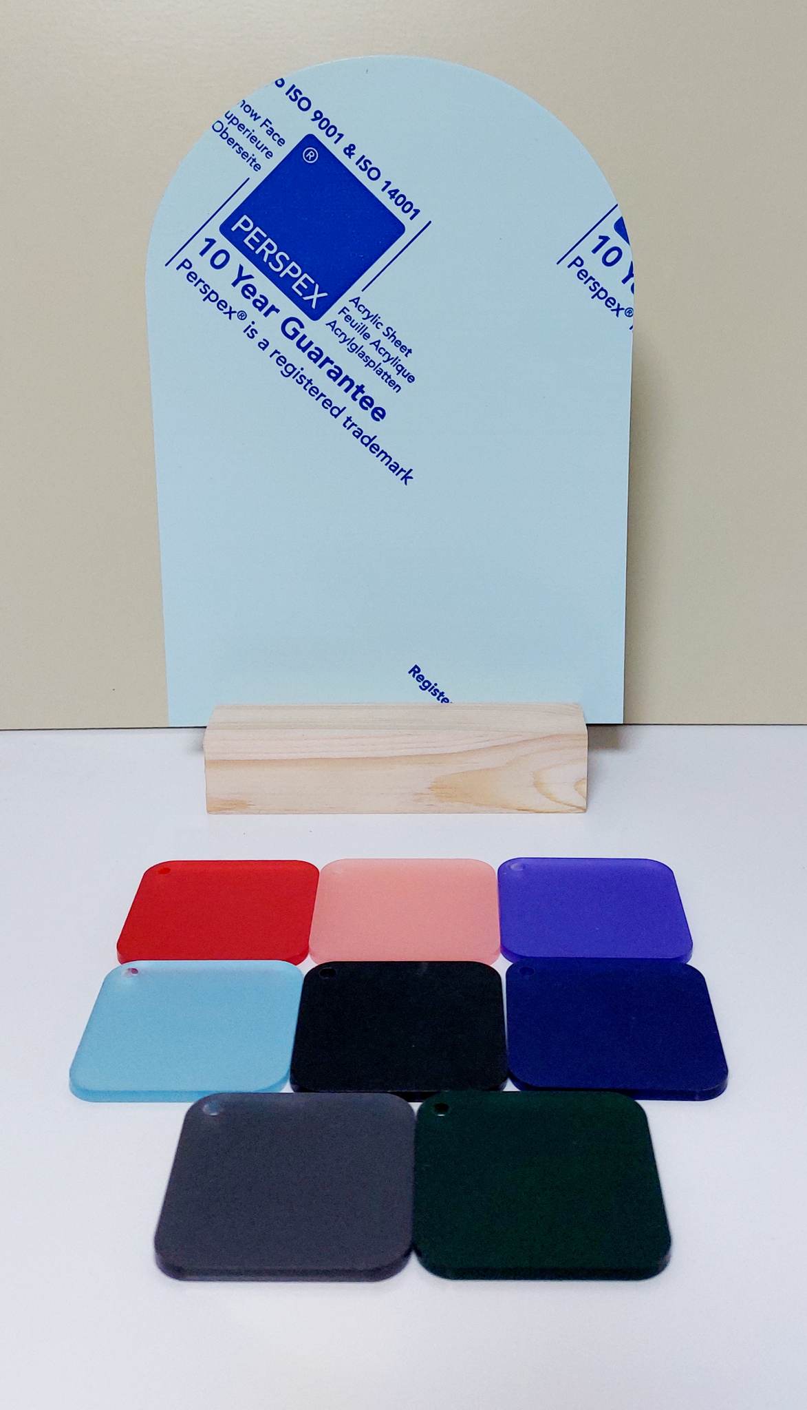 Frosted Coloured Acrylic A5 Arch Plaque With Pine Base (WC1959 ...