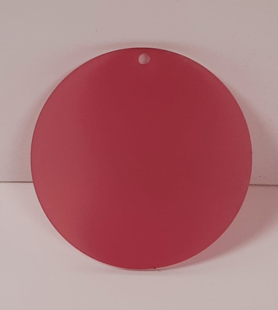 Frosted Raspberry Red Acrylic 10cm Hanging Circle (WC1059) | Woodform ...