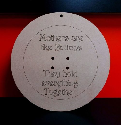 Etched Mother’s Day Hanging Button | Woodform Crafts