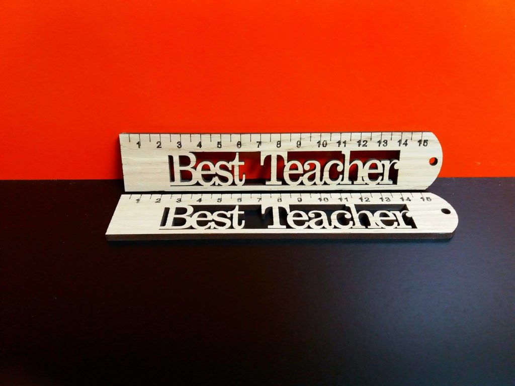 Oak Veneer ‘Best Teacher’ Ruler 16cm x 3cm Cut Out version | Woodform ...