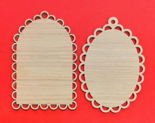 Oak Veneer Oval & Arched Scalloped (WC2524/WC2525) | Woodform Crafts