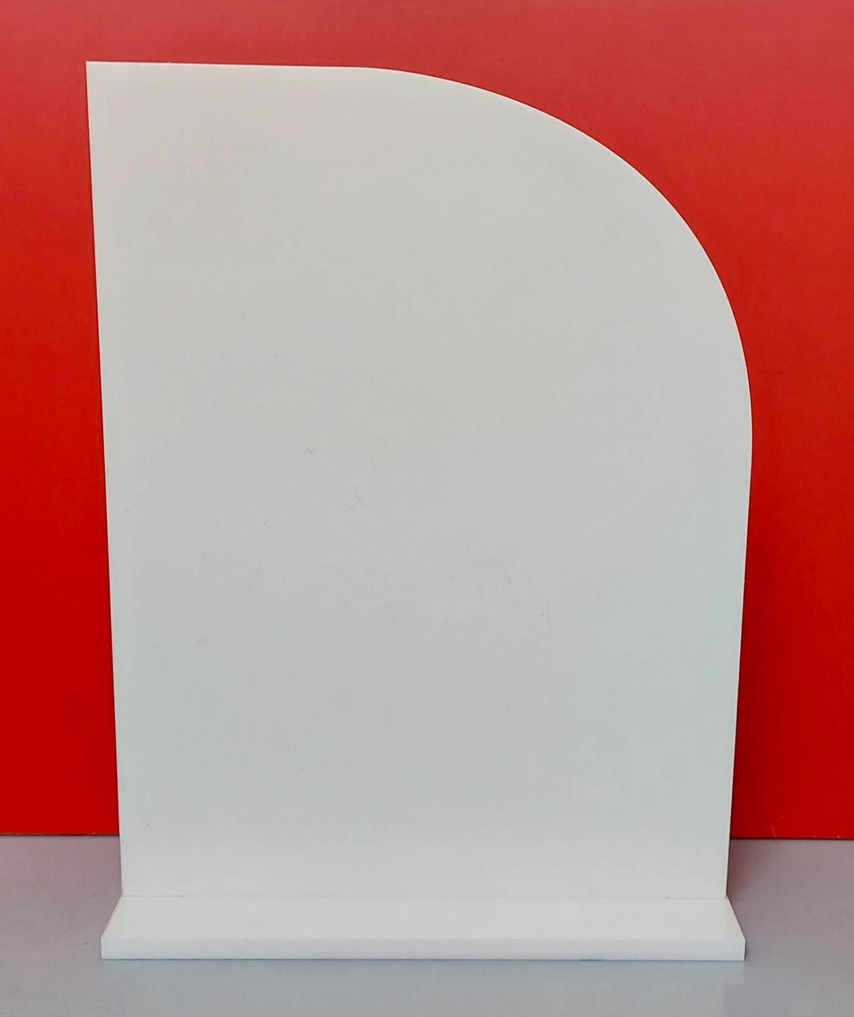White Acrylic Half Arch With 5mm Stand (WC1947) | Woodform Crafts