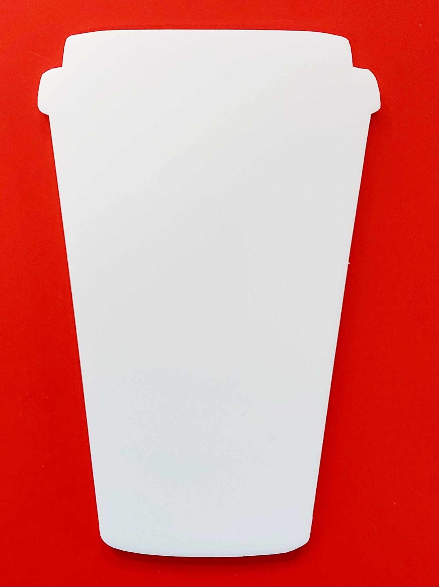 White Acrylic Travel Mug (WC2165) | Woodform Crafts