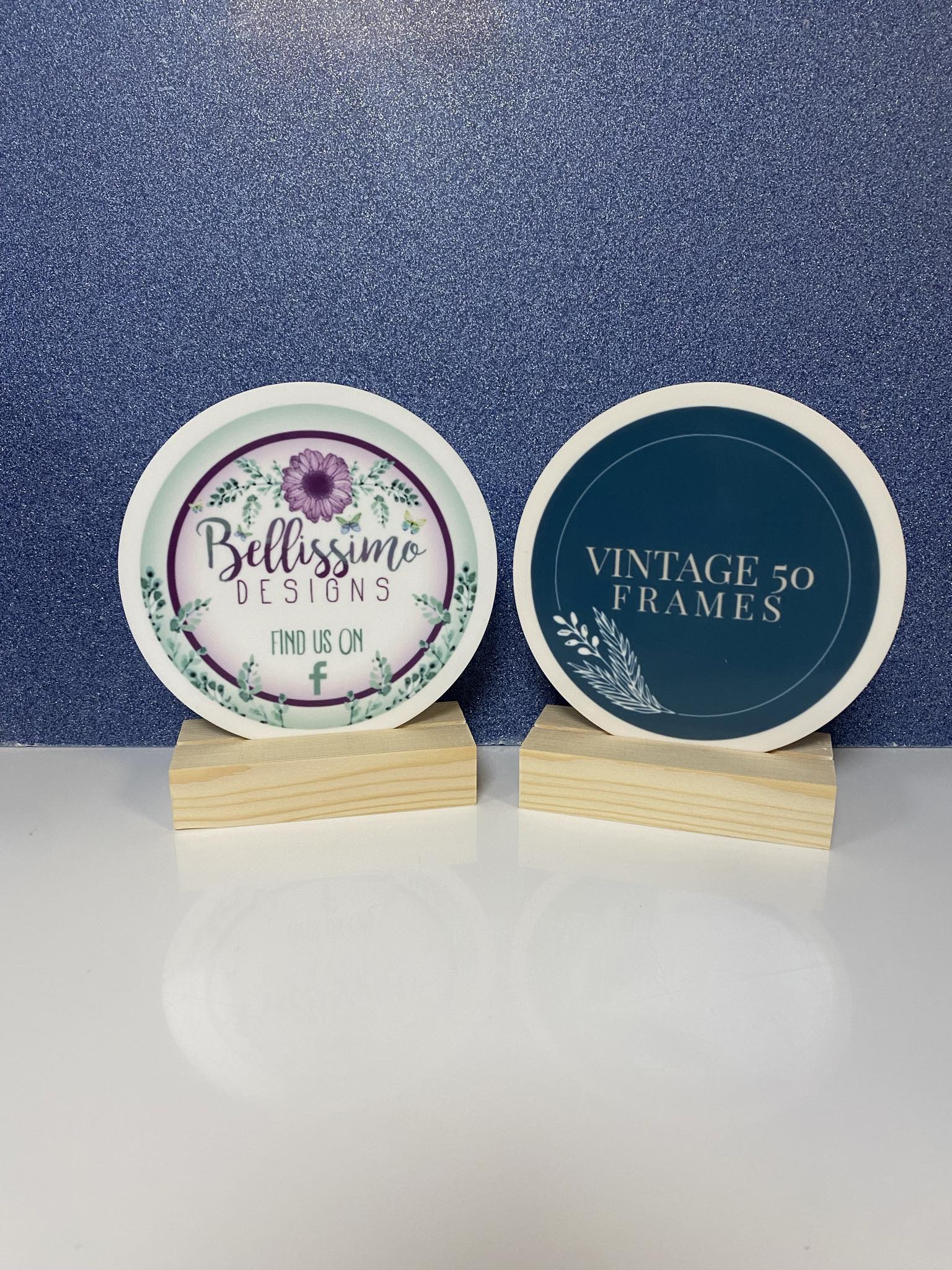 Sublimated Business Logo On 15cm Circle Plaque With Pine Base (WC1658 ...